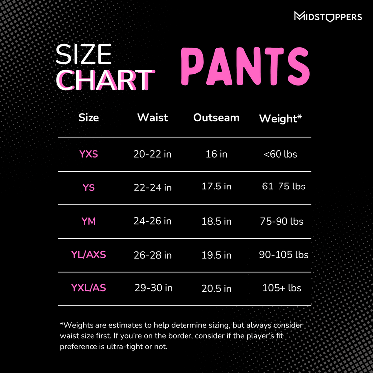 Above the knee baseball pants – Midstoppers